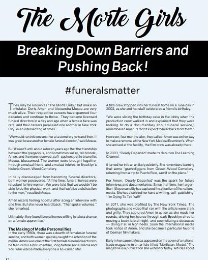 Alexandra and Doris: Media Favorites in Funeral Service – The Morte Girls